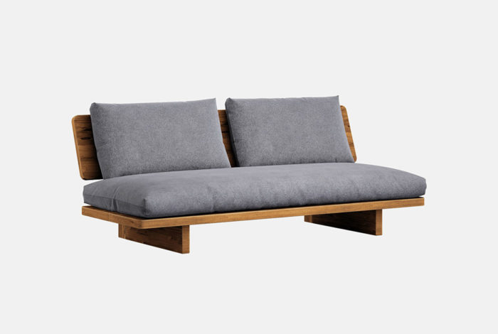 Wood Design Double Sofa 3D Model Sofa