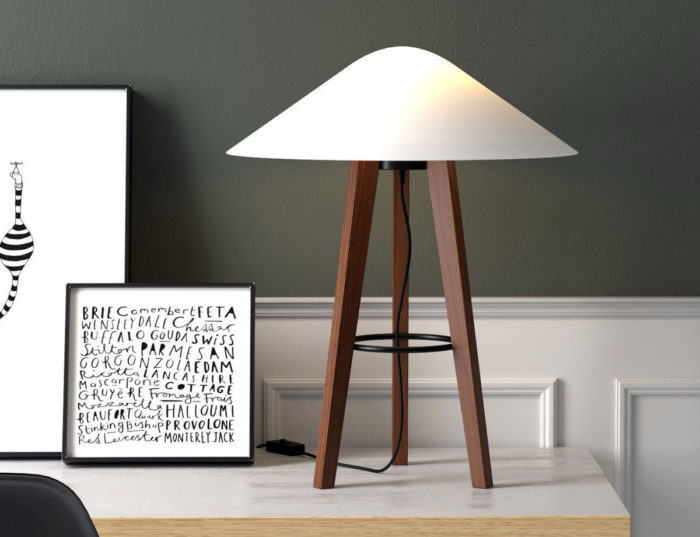Wood Leg Table Lamp 3D Model Desk and Table Lights