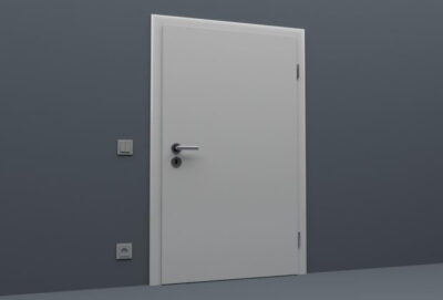c4d-simple-door-3d model